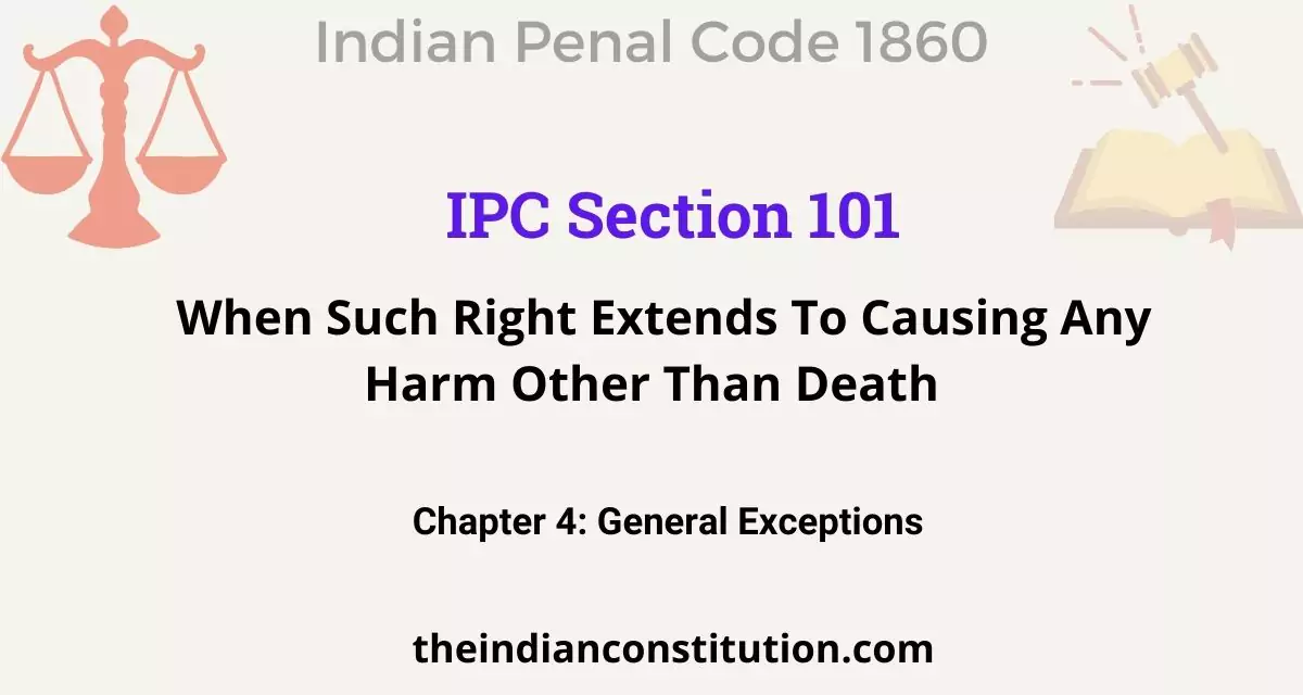 IPC Section 101: When Such Right Extends To Causing Any Harm Other Than Death